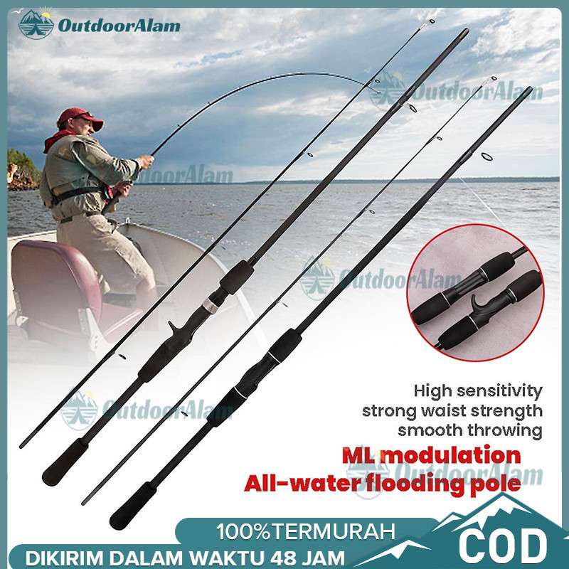 Jual lihat Joran Pancing 1.6m/1.8m/2.1/2.4m Fishing Rod Carbon Fiber ...