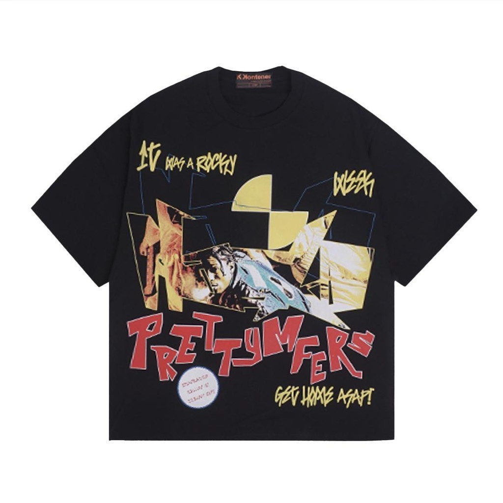 Jual KKONTENER ASAP ROCKY "PRETTY FLACKO" OVERSIZE TSHIRT BLACK ...