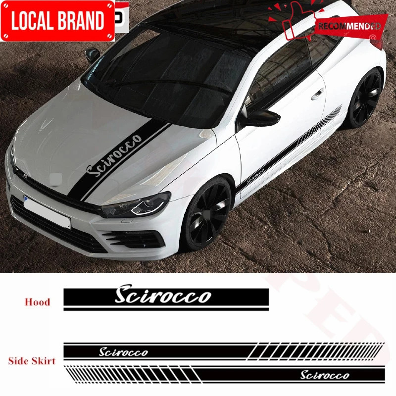 Jual Car Sport Styling Hood Engine Cover Decor Sticker Auto Body Side ...