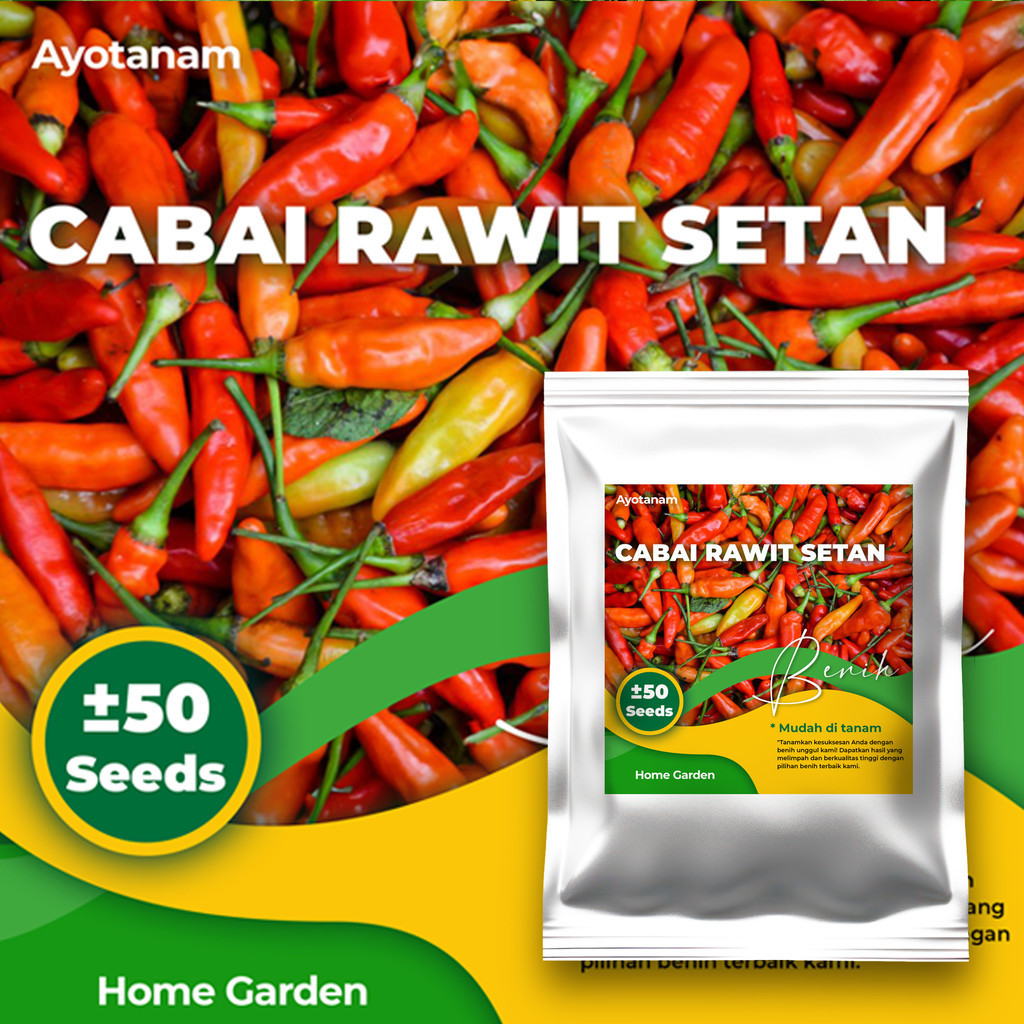 Jual AYOTANAM Benih Cabe Rawit Setan isi ± 50 Benih | Shopee Indonesia