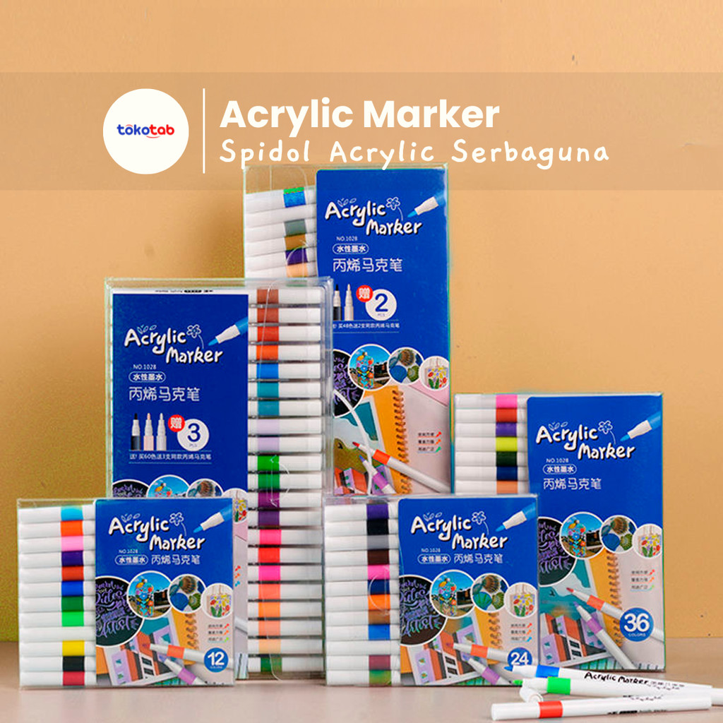 Jual Tokotab - Acrylic Marker Set Spidol Akrilik DIY Painting Spidol ...