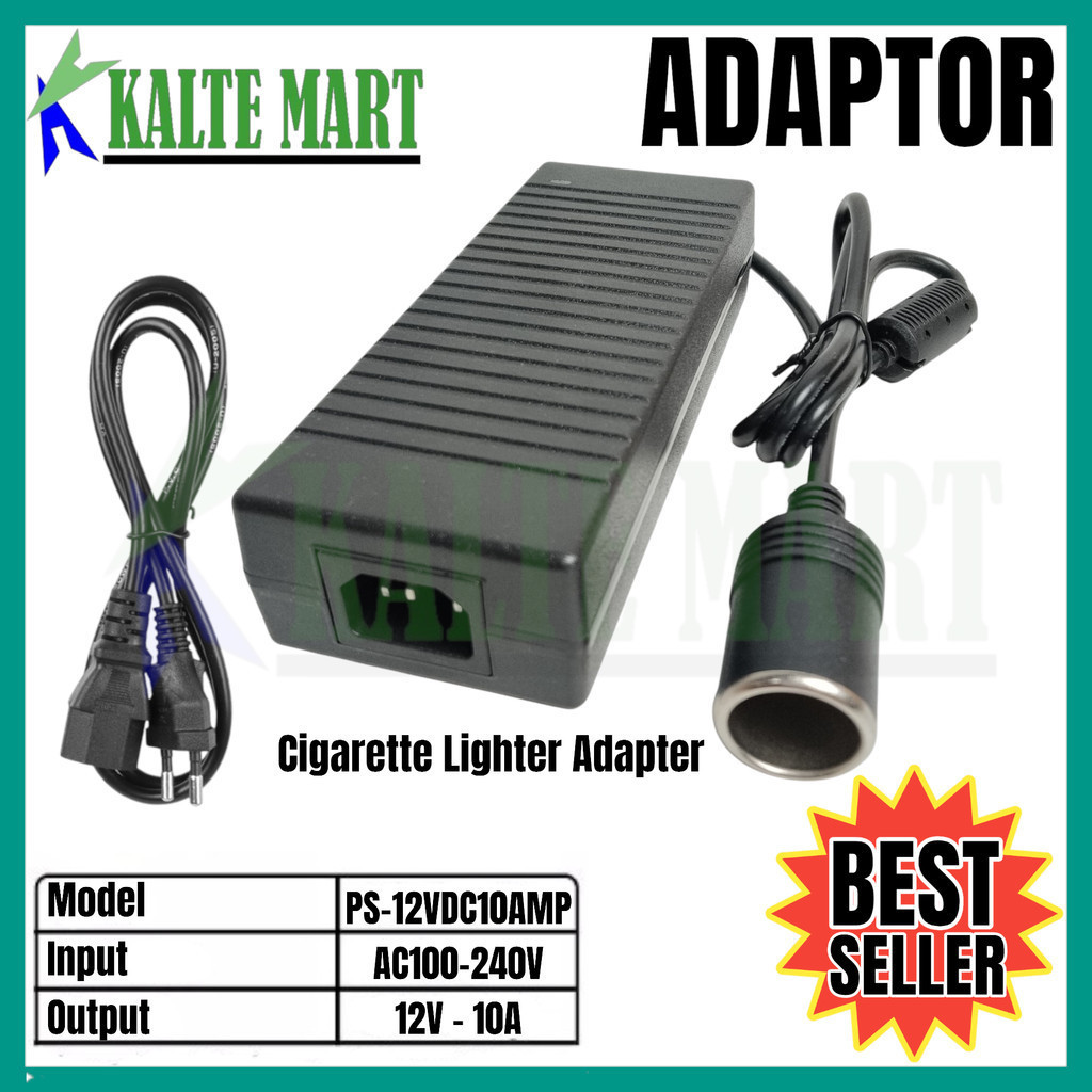 Jual Adaptor Lighter 12v10a Adapter Converter Konvertern 12V 10A ...