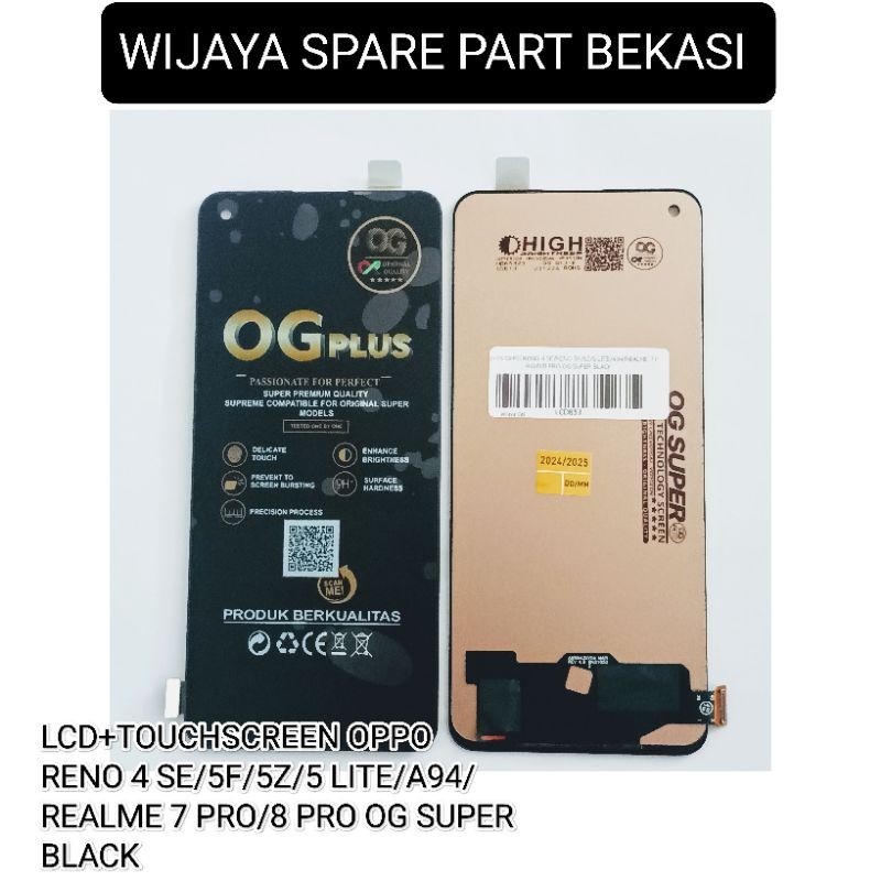 Jual LCD+TOUCHSCREEN OPPO RENO 4 SE/5F/5Z/5 LITE/A94/REALME 7 PRO/8/8 ...