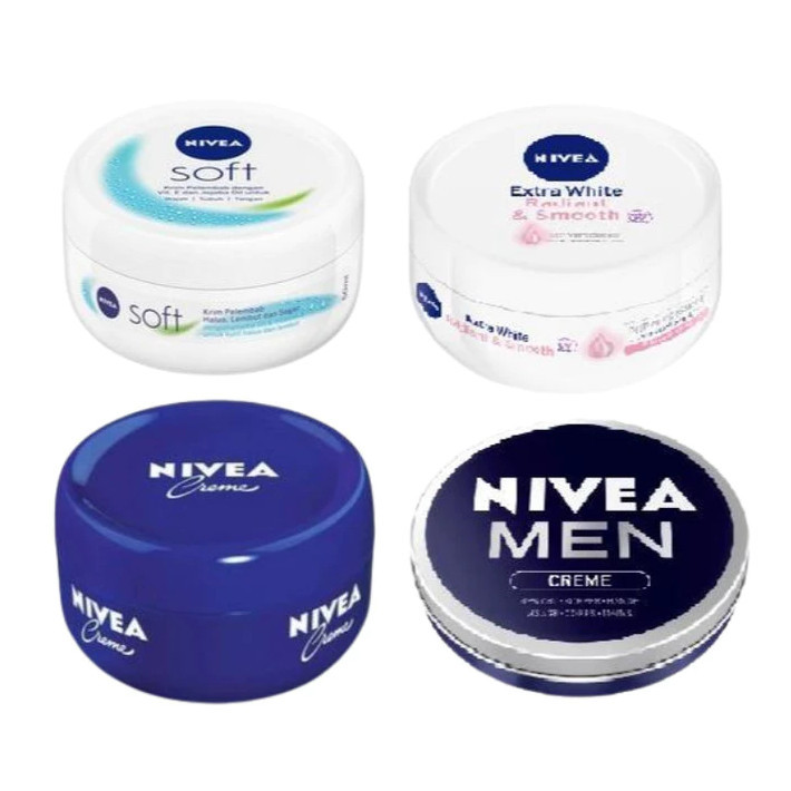 Jual NIVEA Soft Cream & Radiant Smooth Moisturizer Men Creme tint biru ...