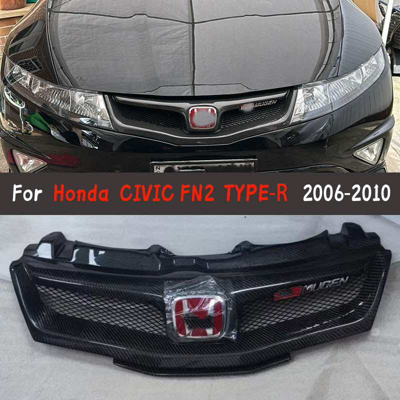 Jual For Honda CIVIC FN2 FK2 TYPE-R Real Carbon Fiber & Glass Fiber (Unpaited) Front Grille ...