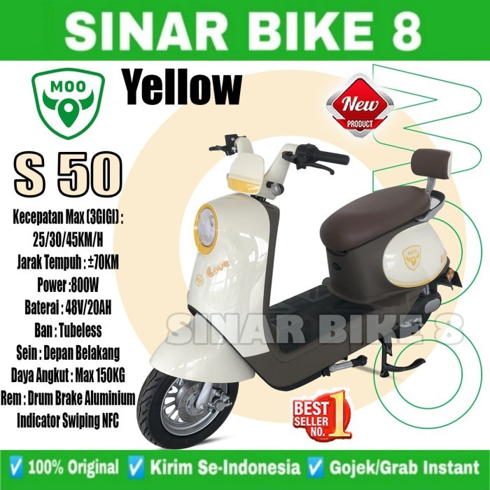 Jual Sepeda Listrik Dewasa dan Anak MOO-S50 Series Electric Bike | Shopee Indonesia