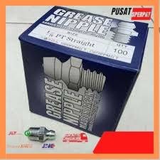 Jual Grease nipple nepel gemuk 10mm lurus 1/8 strike asli sk Japan ...