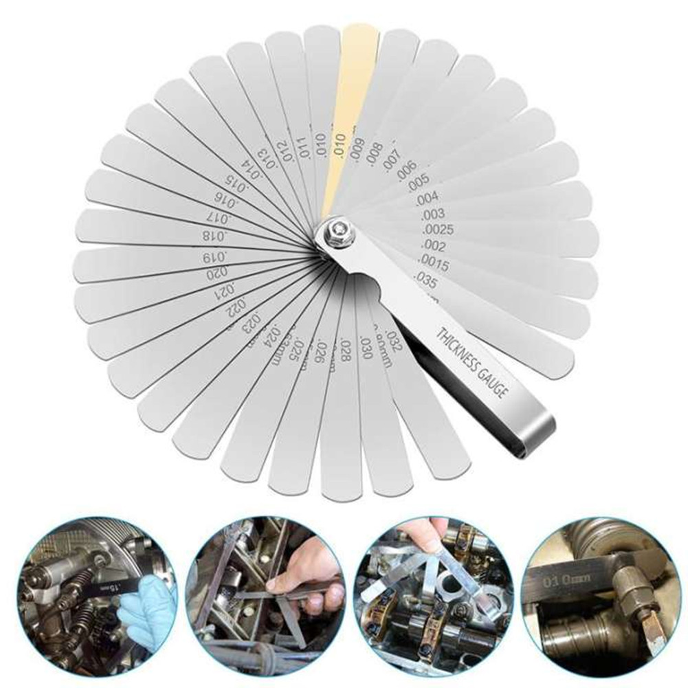 Jual Foldable 32 Blades Combination Feeler Gauge Metric Imperial Gapped Filler Measure/ Fuller ...