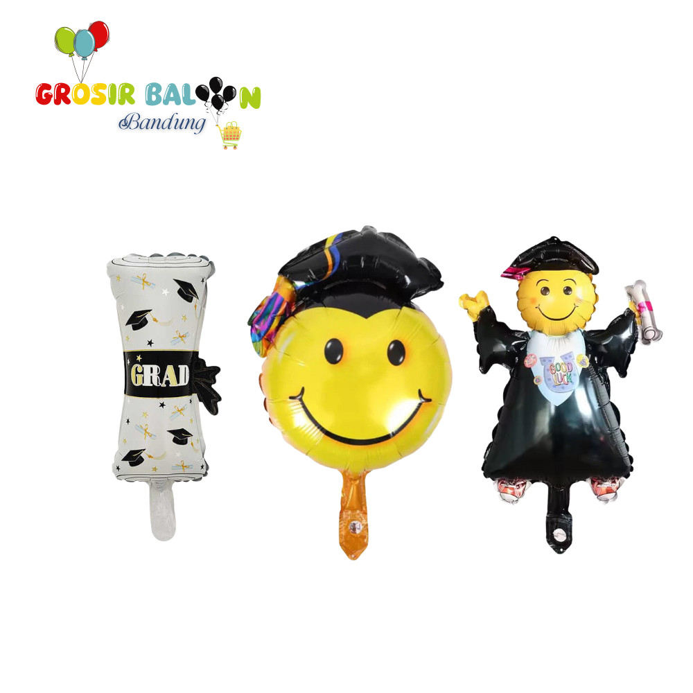 Jual Balon Foil Tema Wisuda Toga Graduation Ukuran Mini 1pak isi 50pcs ...