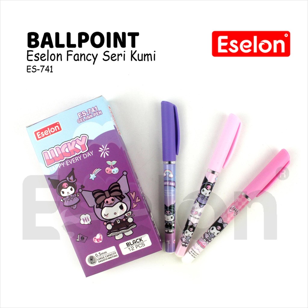 Jual 12pcs Ballpoint Gel Eselon Fancy / 1pak Ballpoint Gel Eselon ...