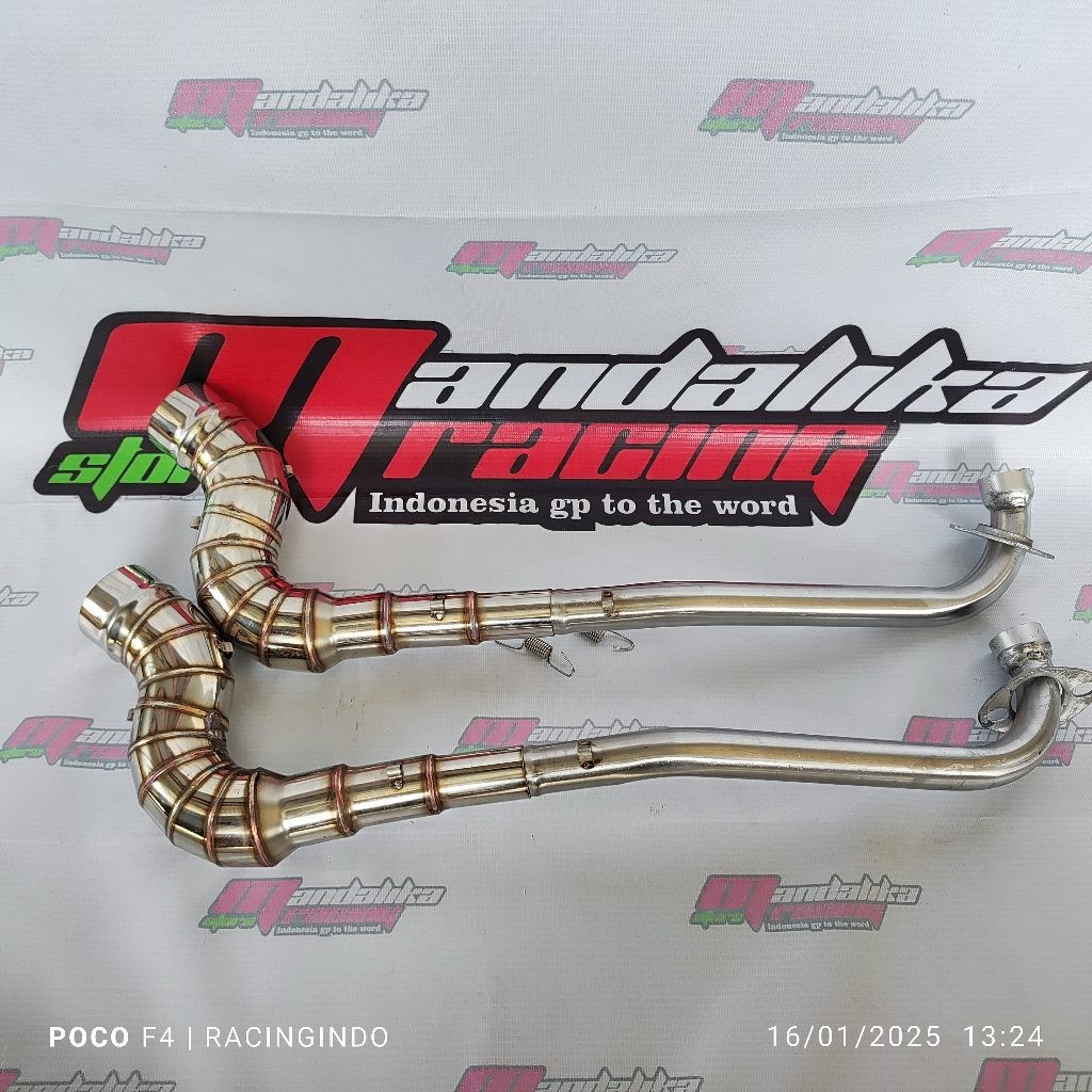 Jual stanles pipe big elbow pipe 51 mm out FOR XRM 110/125 WAVE 100/110 ...