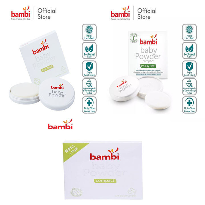 Jual Bambi Baby Powder Compact 40 gram / Bedak Padat Bayi | Shopee ...