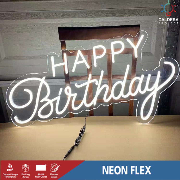 Jual Neon Flex Happy Birthday Neon Sign Custom Led | Shopee Indonesia
