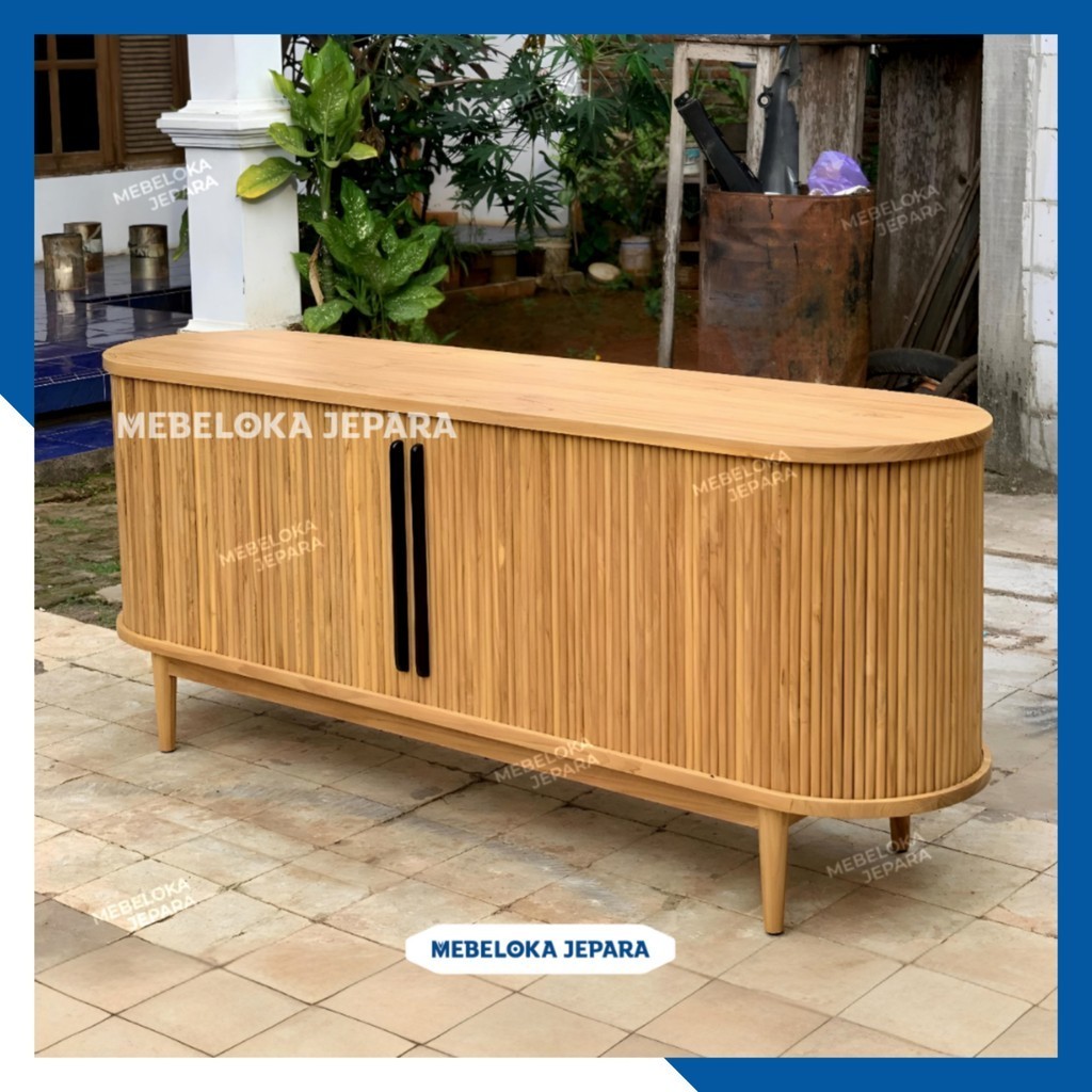 Jual Kabinet meja tv jati minimalis modern. Bufet retro olivia sliding ...