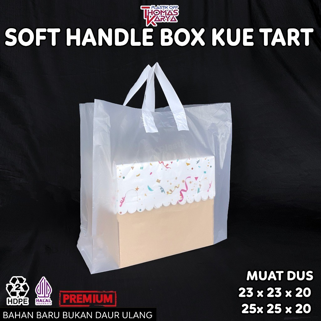 Jual Kantong Plastik Softhandle Dove 33x45 Packaging Box Kue Ulang ...