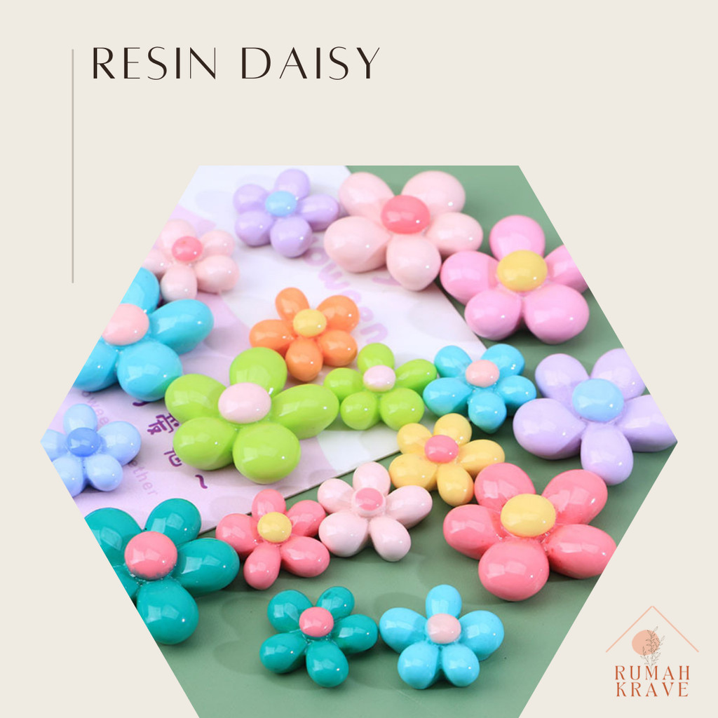 Jual RUMAH KRAVE - Resin Daisy Cake Topper Bunga DIY | Shopee Indonesia