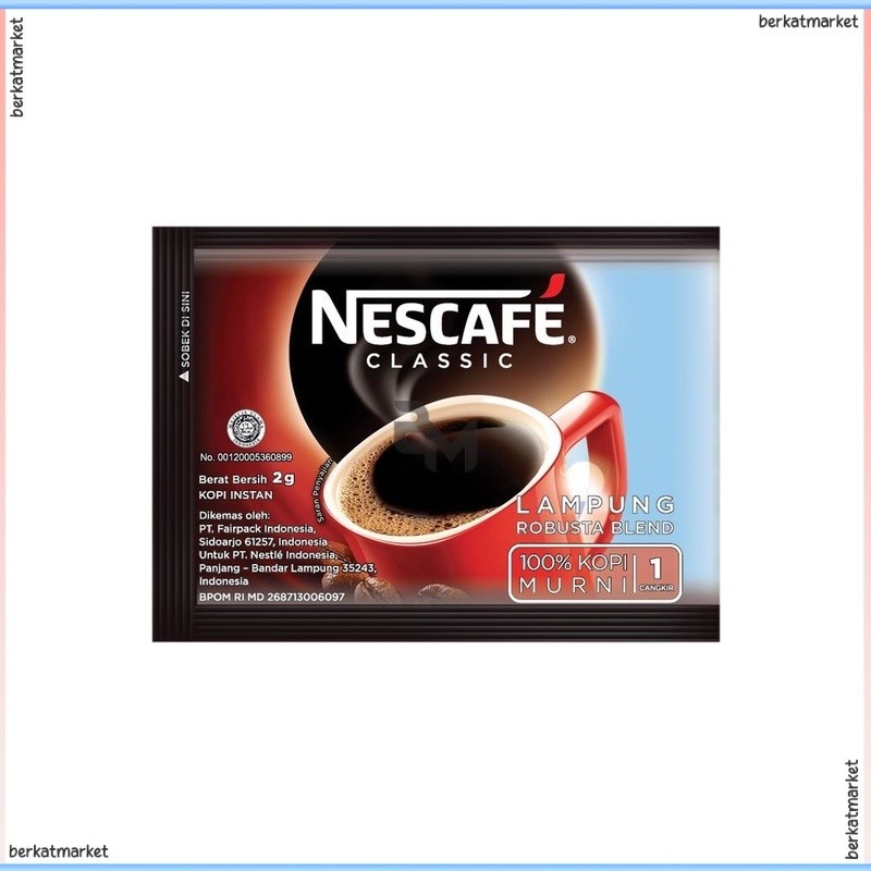 Jual Nescafe Classic Lampung Robusta Blend Black Coffee Kopi Hitam ...