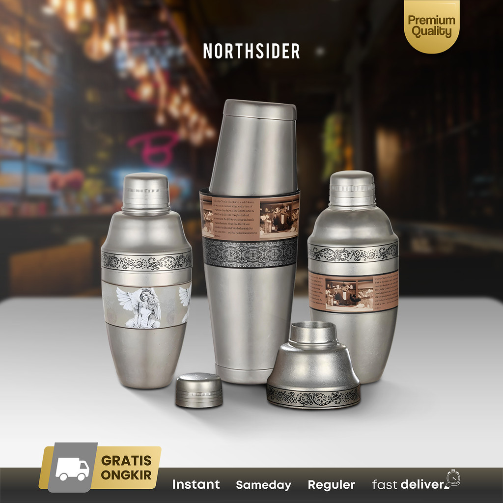 Jual Cocktail shaker Vintage Chaplin or Angle Patterned Collection ...