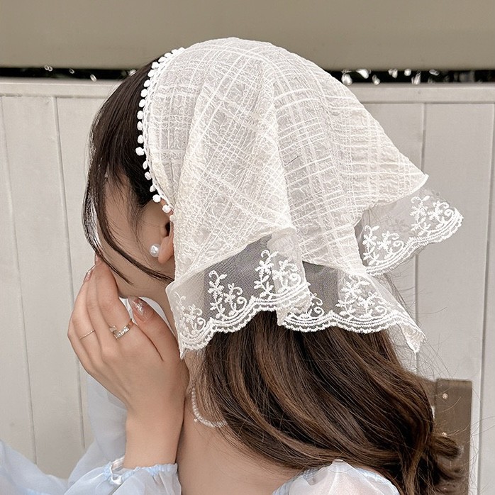 Jual Town Shell - Bando Raw Lace Korean Head Band / Bandana Kain ...
