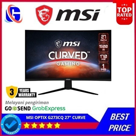 Jual LED MSI OPTIX G273CQ 27" CURVE WQHD 1500R 170Hz 1ms 2K Gaming ...