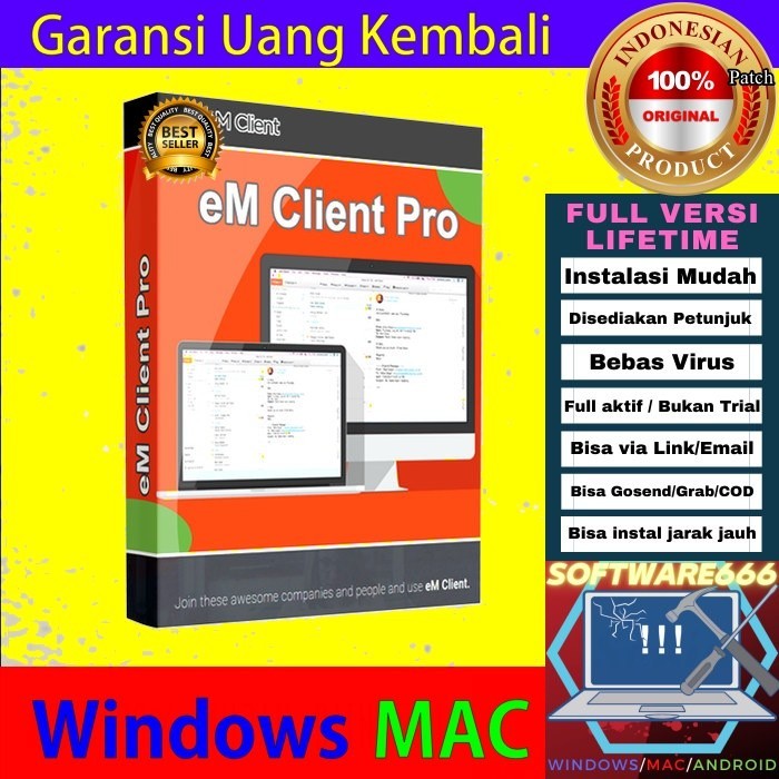 Jual Software Email Client: eM Client Pro 8 [WIN] - SOFTWARE - APLIKASI - PC | Shopee Indonesia