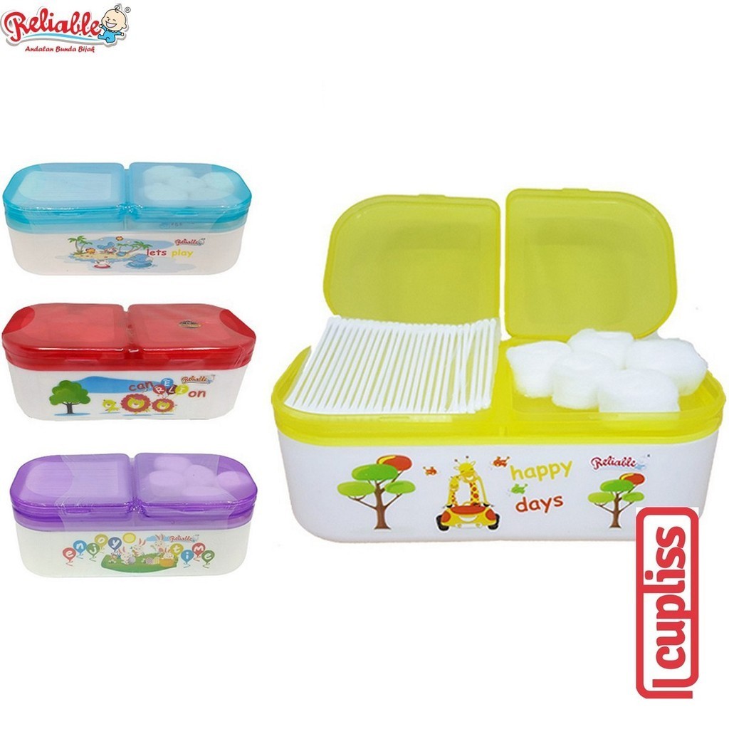 Jual Reliable Original Tempat Bedak Bayi Double Susun Storage Cotton ...