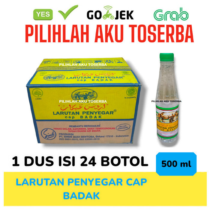 Jual Larutan Penyegar CAP BADAK Rasa ORIGINAL Botol Pet 500 ml - ( HARGA 1 DUS ISI 24 botol ...