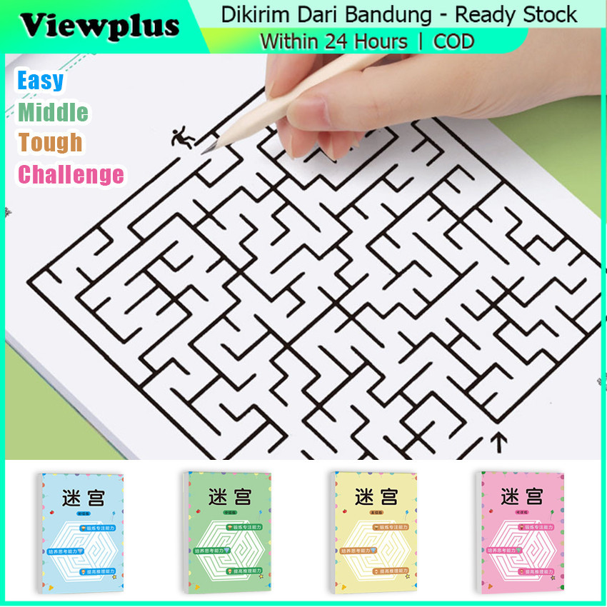 Jual 64Pcs Buku Maze Buku Aktivitas Anak Bermain Maze Labirin Game ...