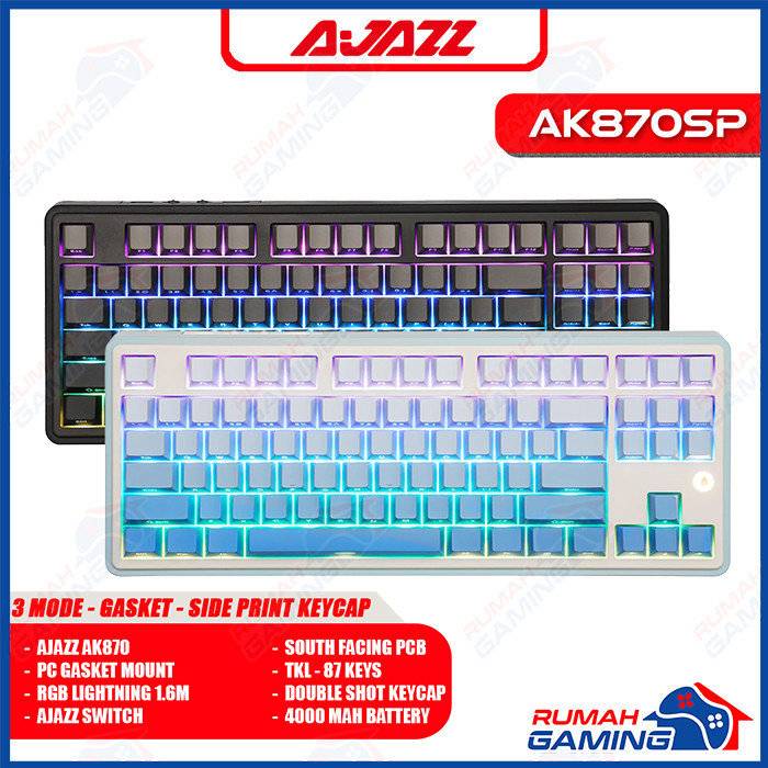 Jual AJAZZ - AK870 SP - TKL 87 Keys - Side Print - 3 Mode - Mechanical ...
