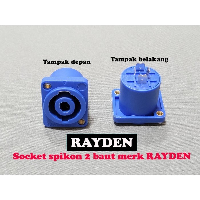Jual LG09 Socket spikon Merk rayden 2 baut biru ( original ) Spicon ...