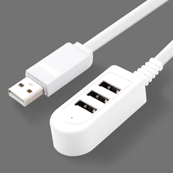 Jual USB Hub 3 Lubang Port Data Charger Panjang Kabel 120 cm 2.4A ...