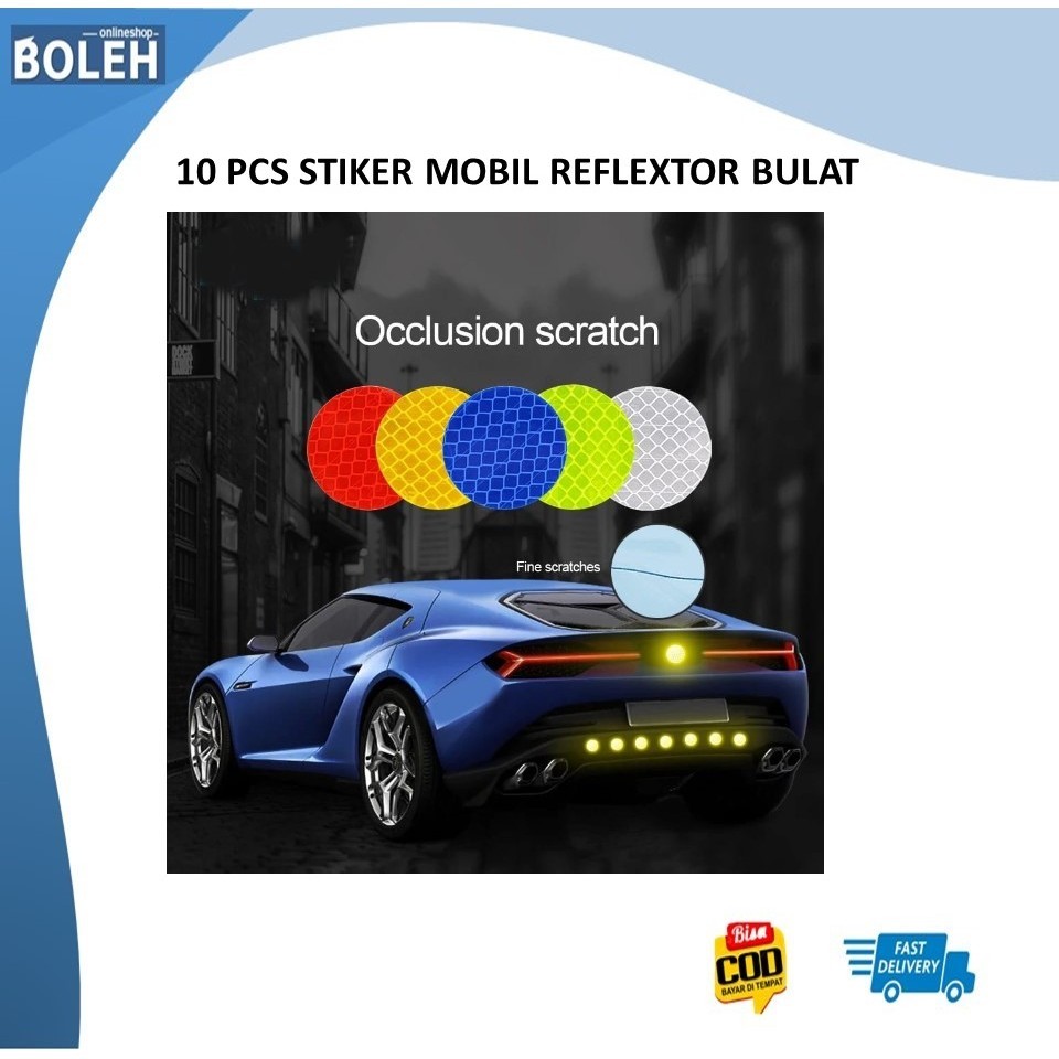 Jual 10 PCS Stiker Reflektor Mobil / Car Warning Sticker Waterproof ...