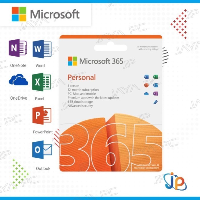 Jual Microsoft Office 365 Personal POSA CARD Software Original Pc & Mac ...