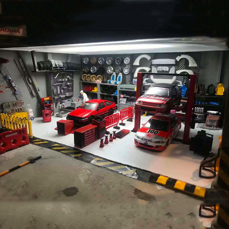 Jual 1:64 Garage Scene Repair Tool Alloy Parts for Diecast Vehicle Toy ...