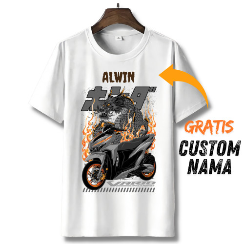 Jual one.kidsstore- Kaos Anak Custom Nama Combed 30s Gambar MOTOR VARIO DRAGON Untuk Anak dan ...