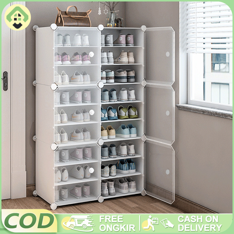 Jual XDH06 Hadiah Kotak Sepatu Transparan Tebal Serbaguna Shoes Box Rak ...