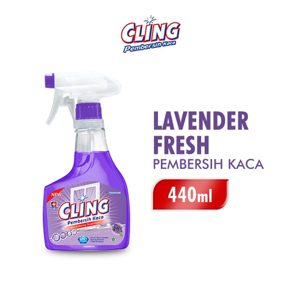 Jual Cling Pembersih Kaca Ungu Lavender Botol 440 ml | Shopee Indonesia