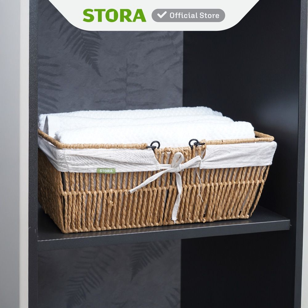 Jual Stora 40X29X15 cm Keranjang Penyimpanan Dengan Handle - Cokelat ...