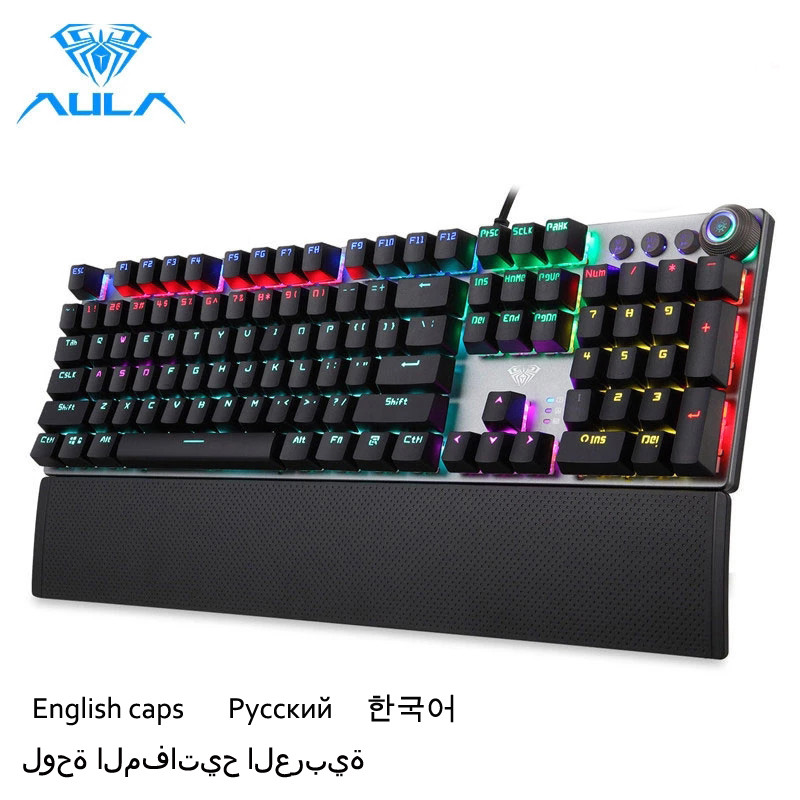 Jual AULA F2088 Mechanical Gaming Full Key Programmable Macro Keyboard ...