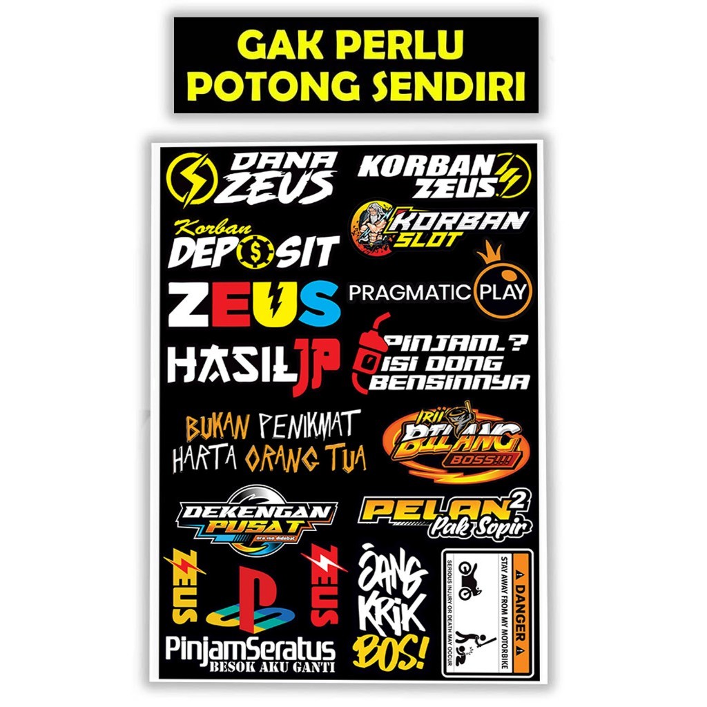 Jual Stiker Pack Sponsor Racing, Stiker Motor, Sticker Motor, Stiker ...