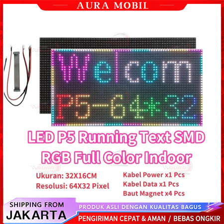 Jual Panel Module Modul LED P5 Running Text SMD RGB Full Color Indoor ...