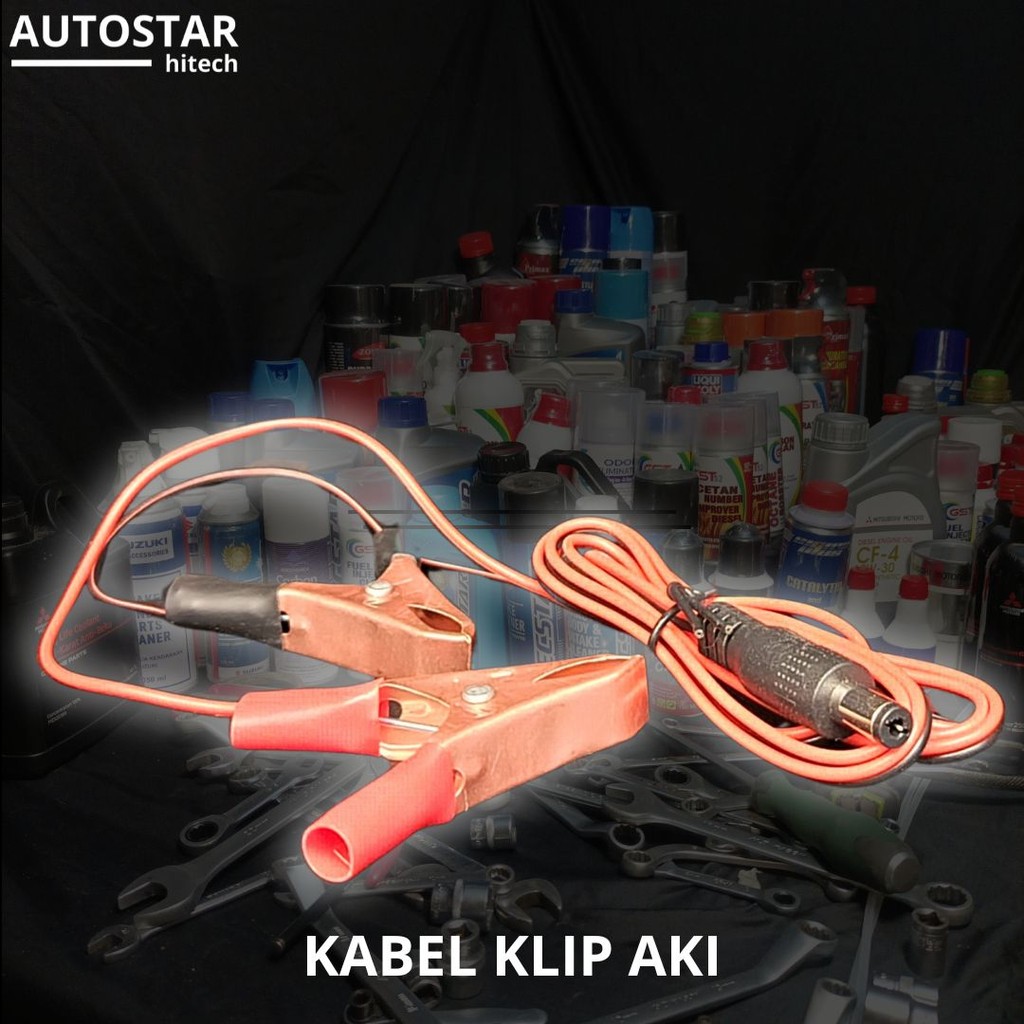 Jual KABEL CAPIT AKI BESAR 12V TO JACK DC 5.5X2.1 120cm 1 set jepit ...