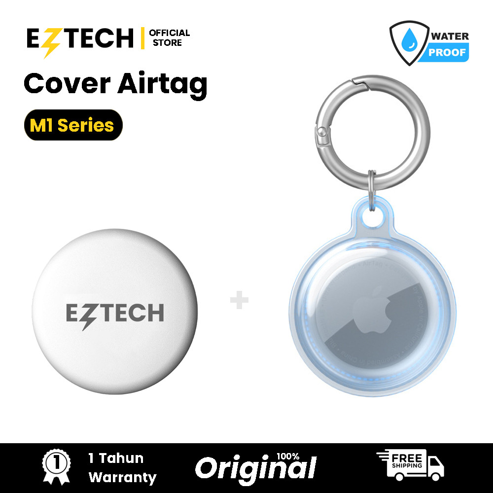 Jual EZTECH Airtag Cover Transparent WaterProof Smart Tag M1 iOS ...