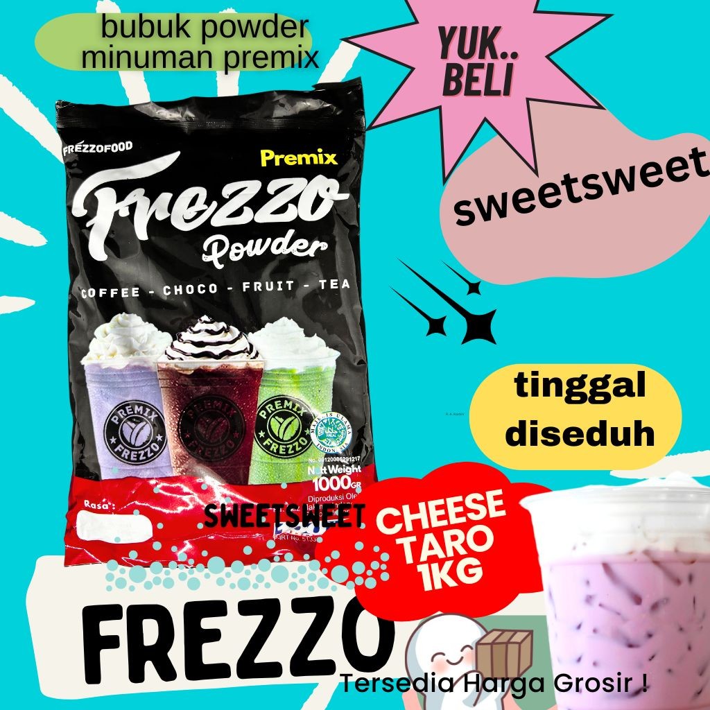 Jual Sweetsweet Frezzo Boba Powder Drink Cheese Taro | Bubuk Minuman 1 ...