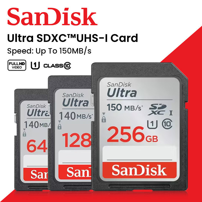 Jual SanDisk Ultra SD Card 256GB 128GB 64GB 32GB 16GB SDXC UHS-I U1 ...