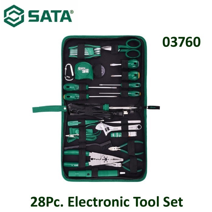 Jual SATA Tool Kit Set 03760 28Pc. Electronic Tool Set | Shopee Indonesia