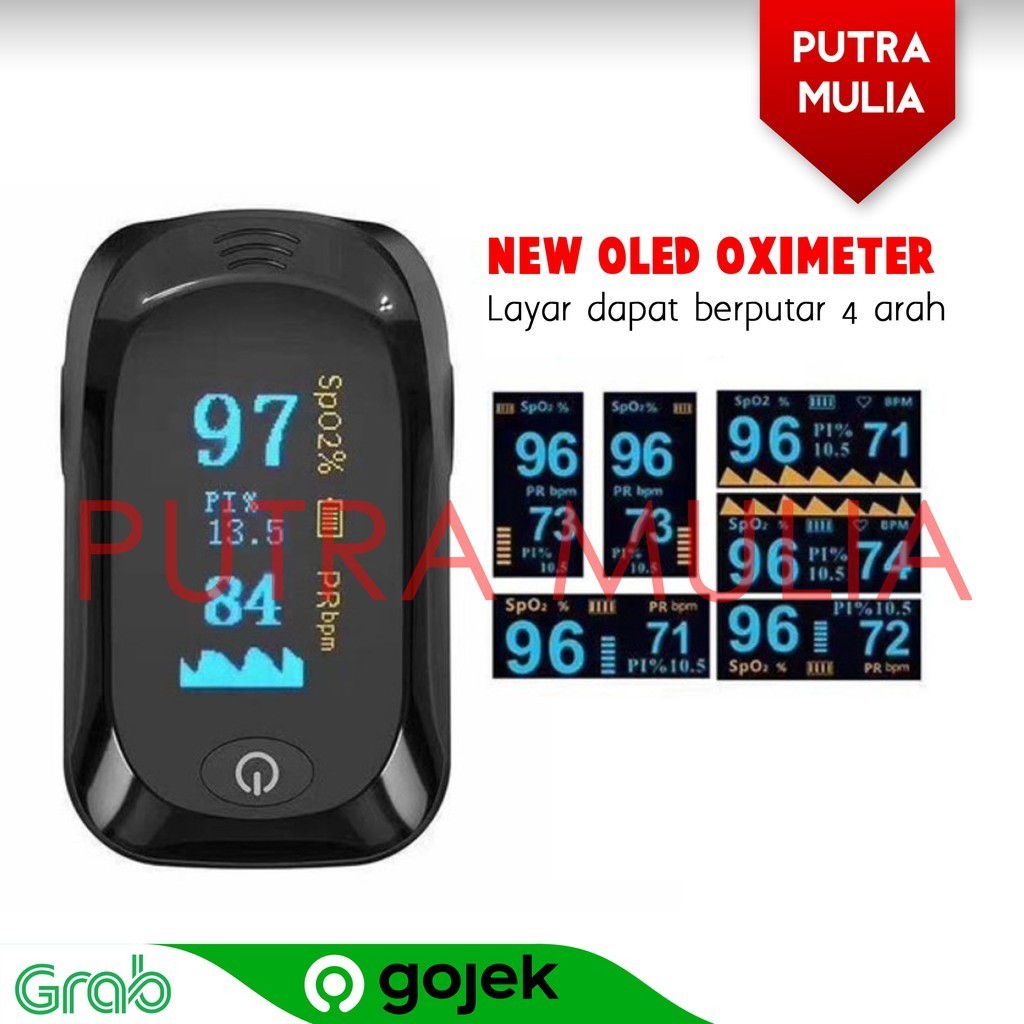Jual Fingertip Pulse Oximeter Alat Ukur Oksigen SpO2 Oksimeter Oxymeter ...