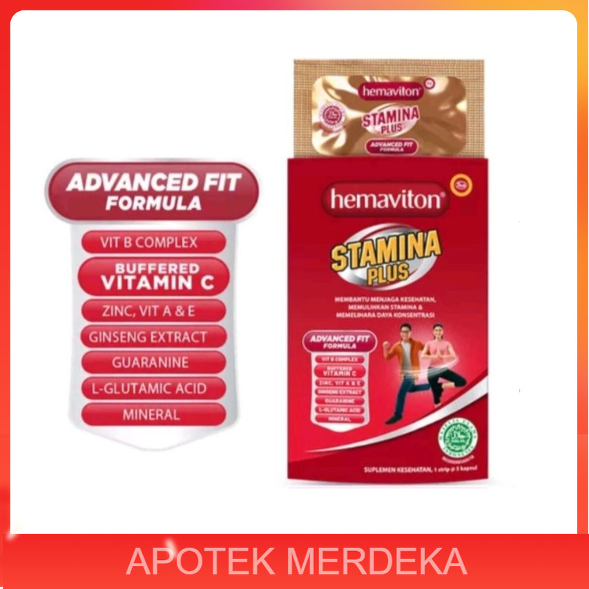 Jual hemaviton Stamina Plus Multivitamin 1 strip 5 Kapsul | Shopee ...