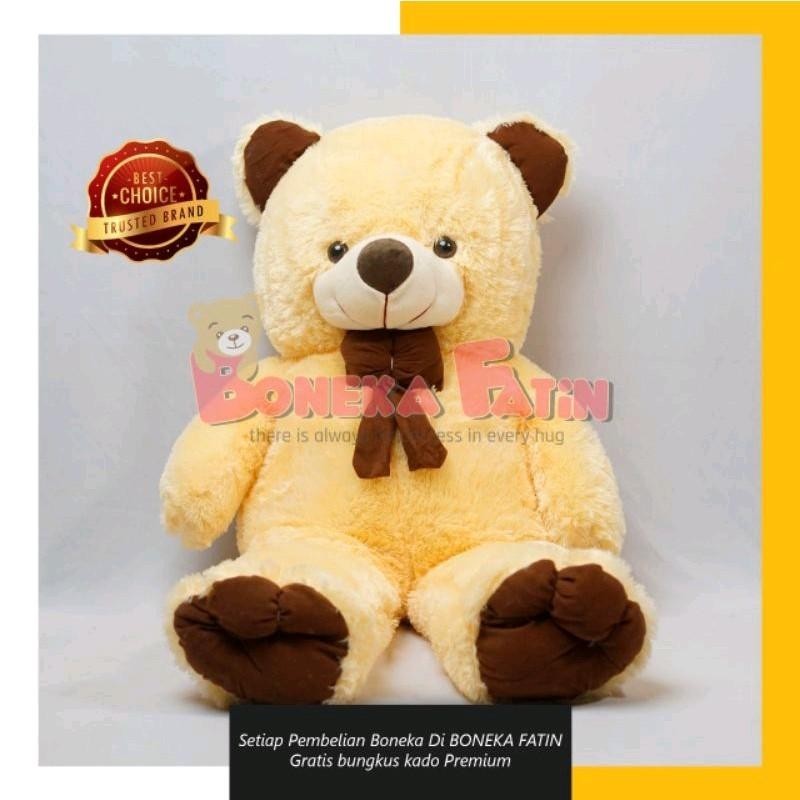Jual BONEKA TEDDY BEAR JUMBO 1 METER BESAR MURAH || MAINAN BONEKA ...