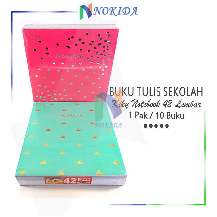 Jual Nokida Buku Tulis Sekolah Kiky Besar 1 Pack [42 Lembar] / Buku ...